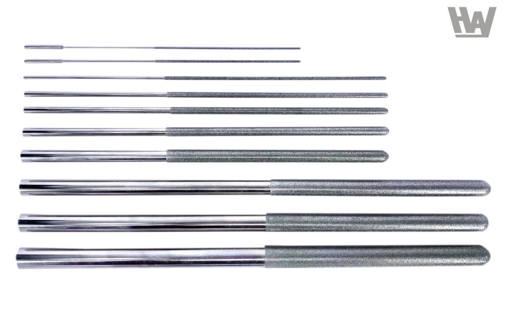 Diamond honing file Honing rod (Rod diameter: Ø11.1-12.0mm) - HonWay ...